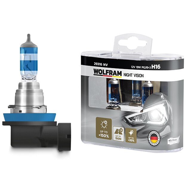 Set 2 becuri Halogen H16 Night Vision Wolfram - eMAG.ro