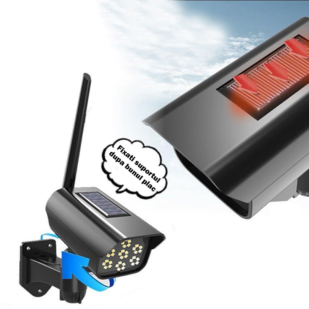 Camera de Supraveghere Falsa GREATON cu Rol de Lampa Solara ...