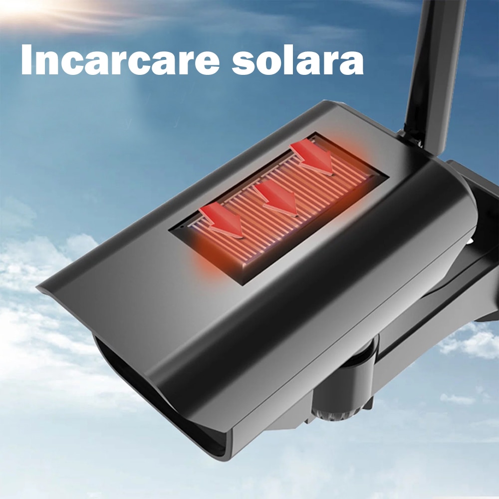 Lampa Solara EDAR Tip Camera Falsa, 35 LED-uri, Senzor Detectie Miscare ...