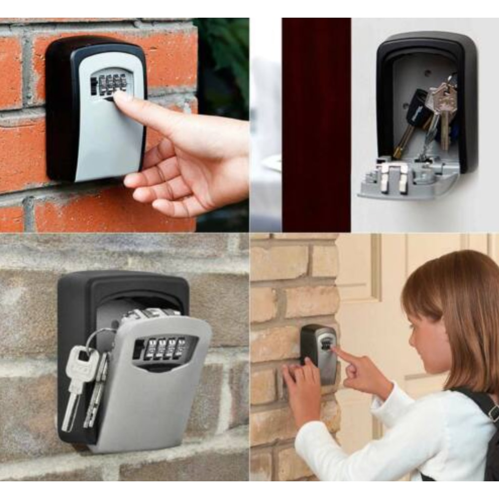 Seif metalic pentru chei, UBX, cu cifru, rezistent la apa, montare ...