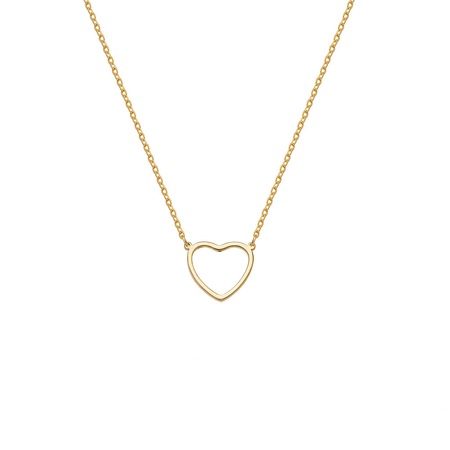 Colier cu inima, Lungime reglabila, lungime lantisor 45 cm, Otel ...