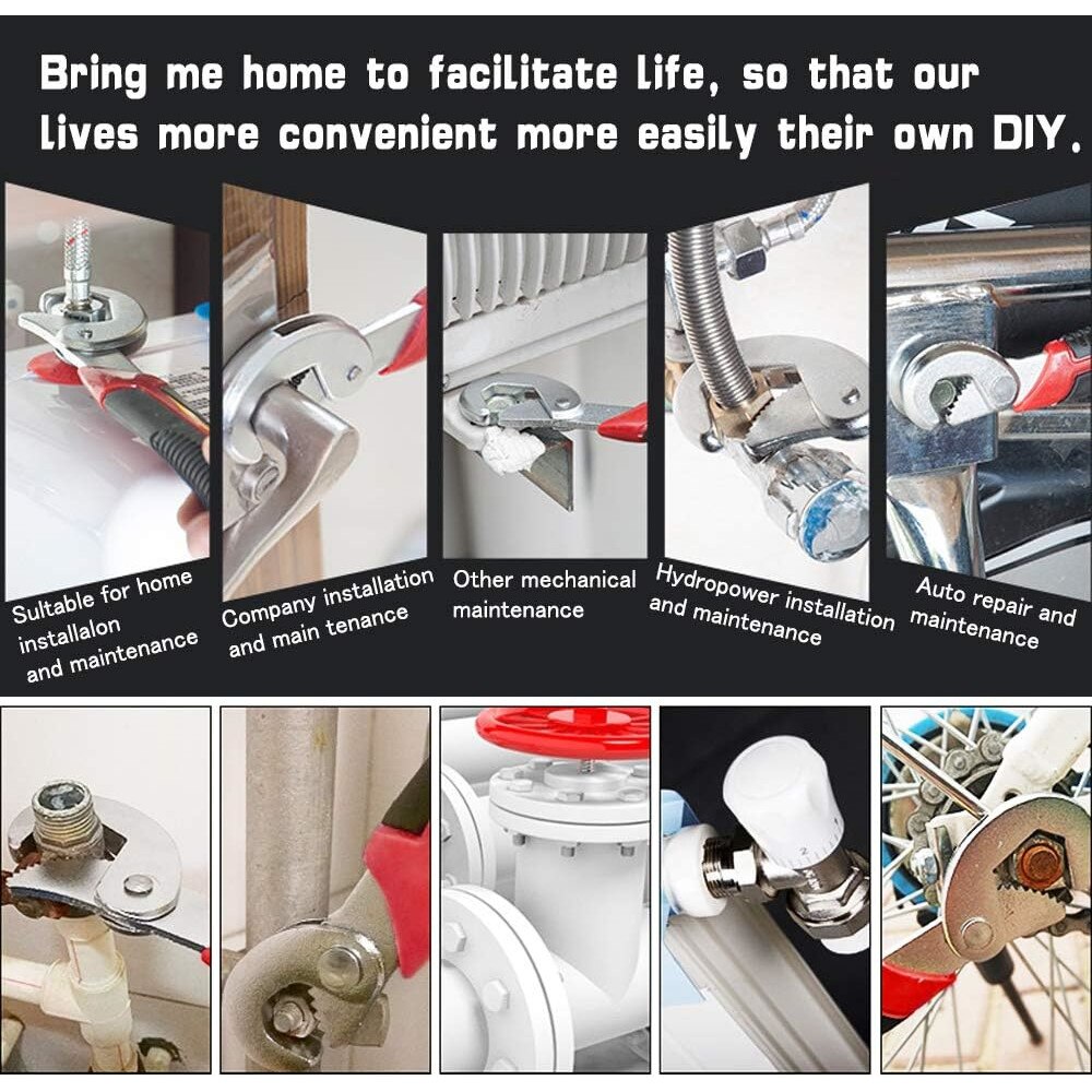 Set 2 chei universale reglabile, 8-22 mm, Rosu - eMAG.ro