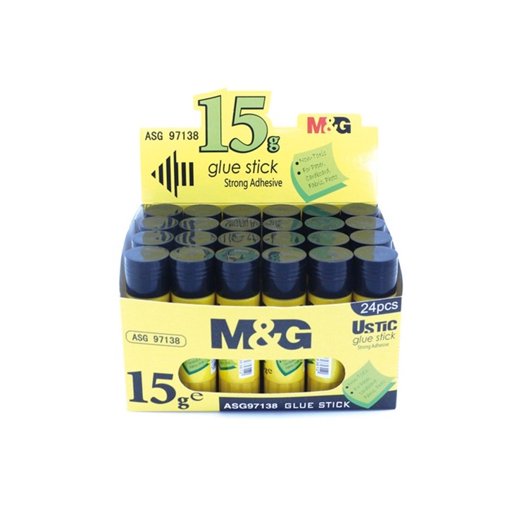 Lipici solid, adeziv puternic, PVA, 15g, 24 bucati/set, M&G - eMAG.ro