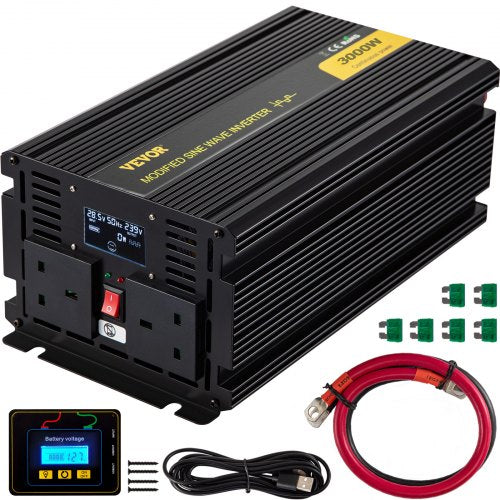 Invertor electric de 3000W, 4 - 240V, cu afisaj LCD - eMAG.ro