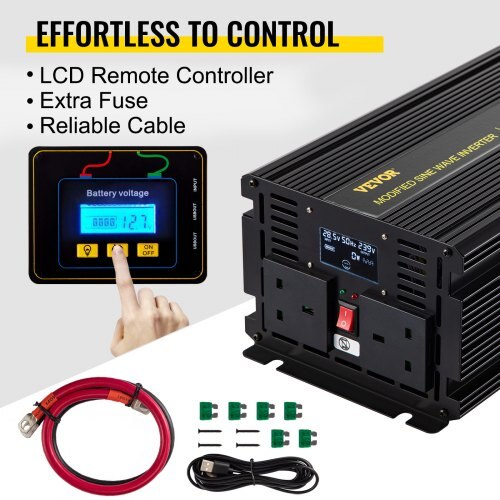 Invertor electric de 3000W, 4 - 240V, cu afisaj LCD - eMAG.ro