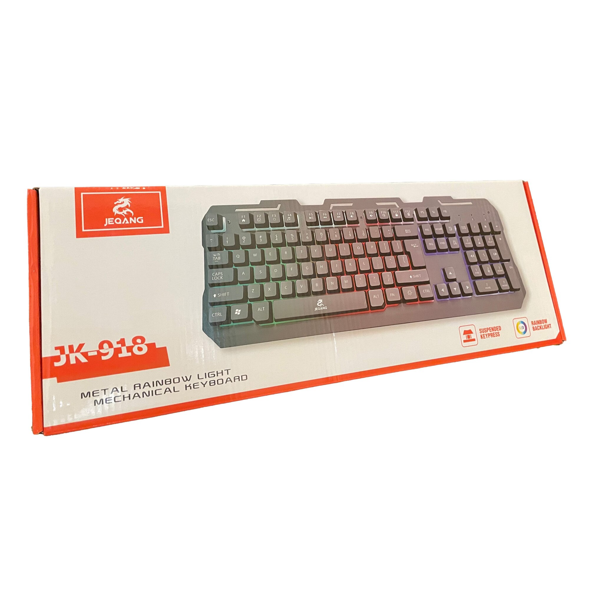 Геймърска клавиатура JEQANG JK-918, Механична, LED подсветка, Metal Panel, Black - eMAG.bg