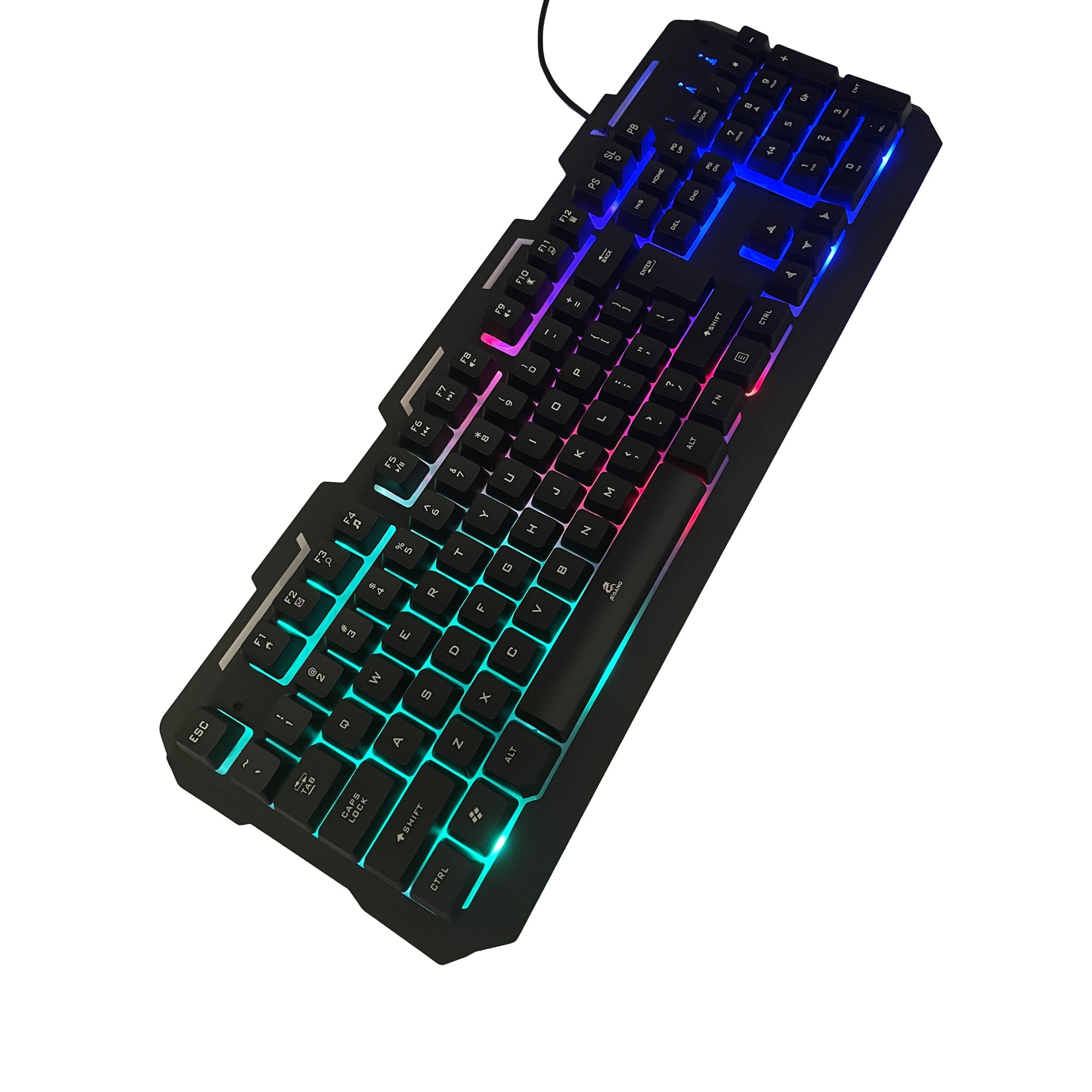 Геймърска клавиатура JEQANG JK-918, Механична, LED подсветка, Metal Panel, Black - eMAG.bg