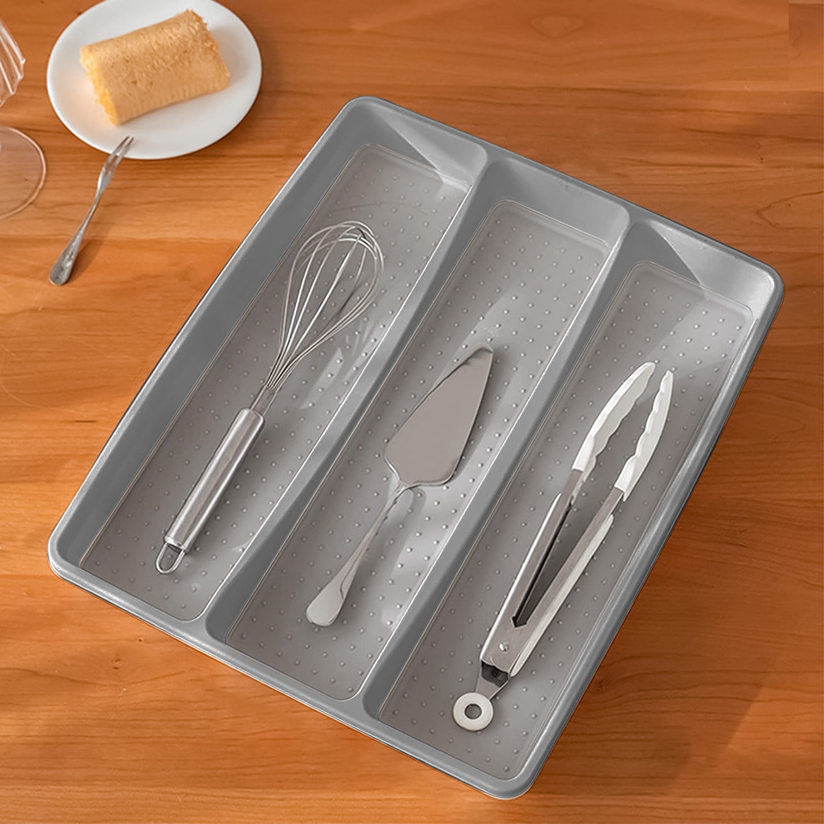 Органайзер за прибори, за чекмедже, Naimeed D5345, сив, 41x34x5см - eMAG.bg