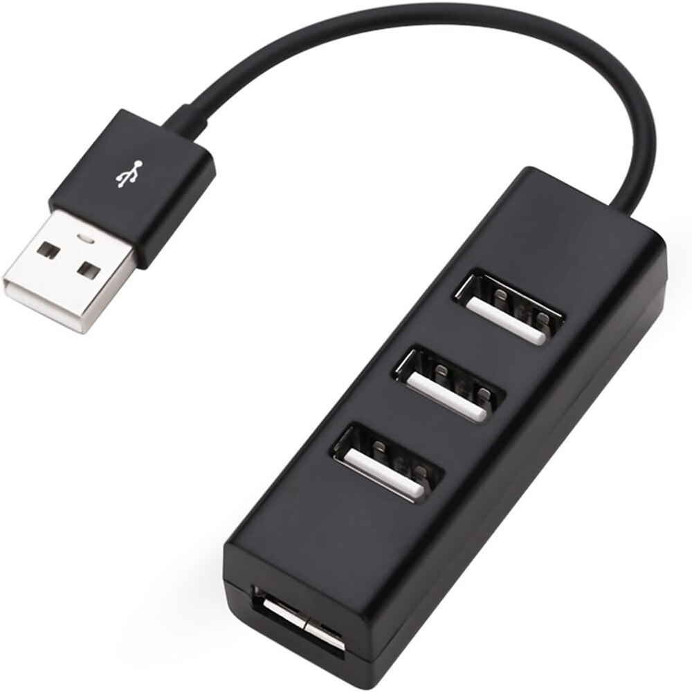 Hub USB, Vaxiuja, 4 porturi, Compatibil cu Macbook/Laptop/PC, Negru ...