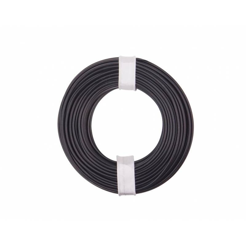 Rola 10 metri cablu litat PVC 0,5mmp, negru - eMAG.ro