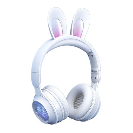 Casti Over Ear, Model Rabbit Ear Led Light, RGB, Wireless, Bluetooth 5. ...