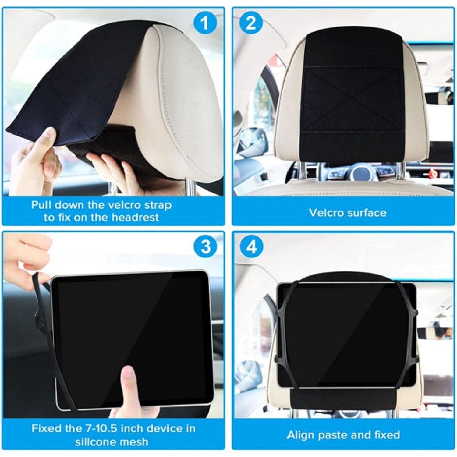 Suport auto de Tableta si Telefon pentru Tetiera, 6-12 inch, sistem de ...