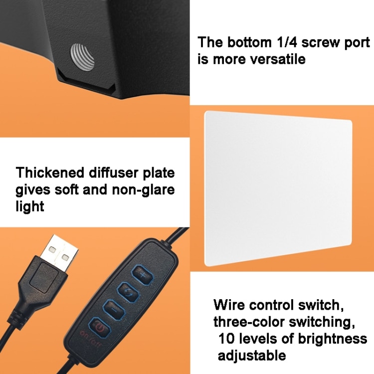 Set 2 lampi foto, WALALLA, LED, 2.1m, Negru - eMAG.ro