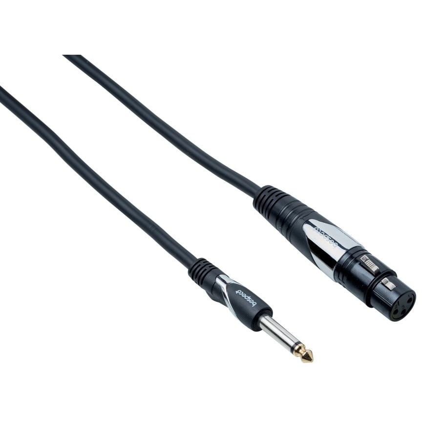 Cablu microfon, Bespeco, 3 pin XLR F/Jack Mono 6.3mm, 4.5m, Multicolor ...