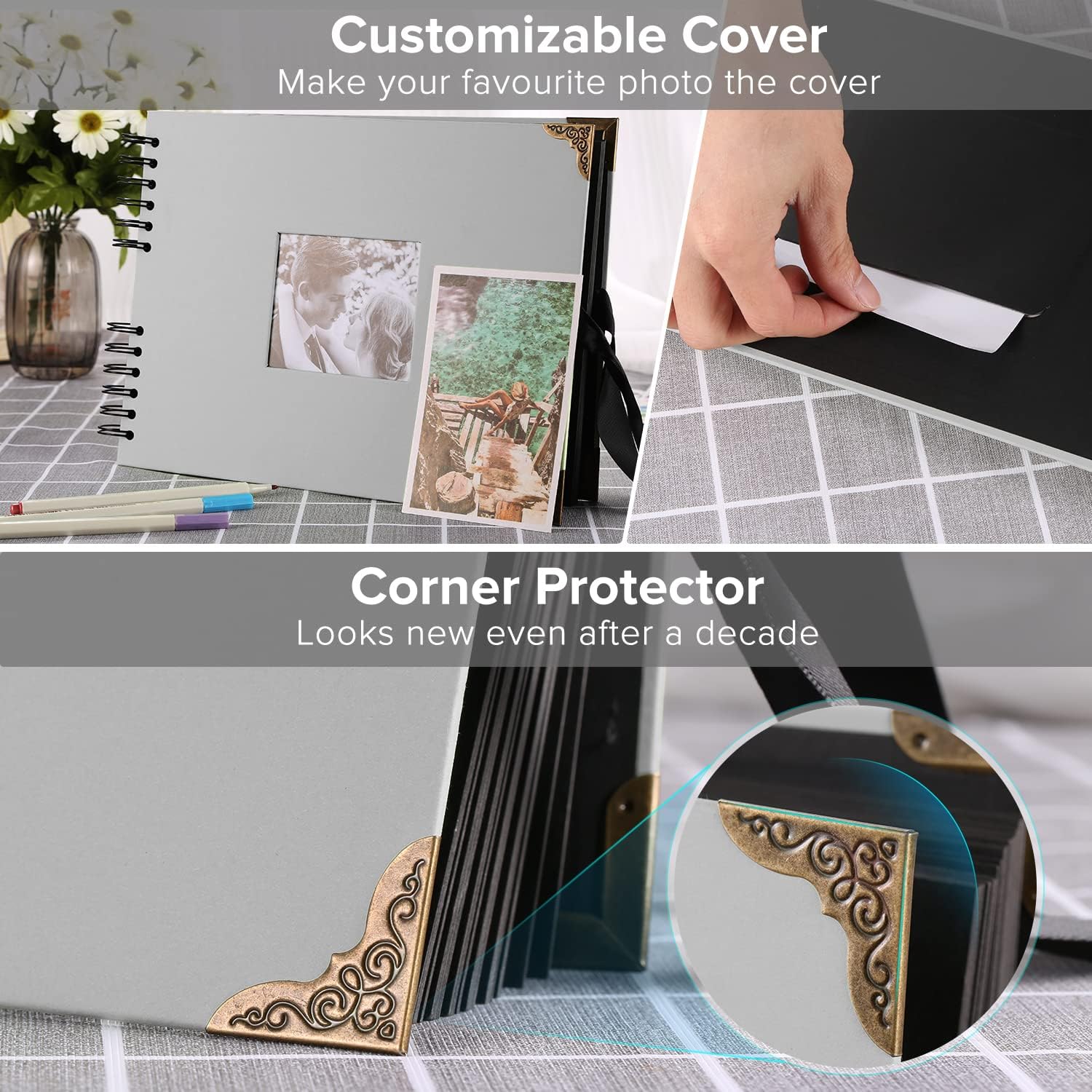 Set album foto creativ, WALALLA, Carton/Metal, Multicolor - eMAG.ro