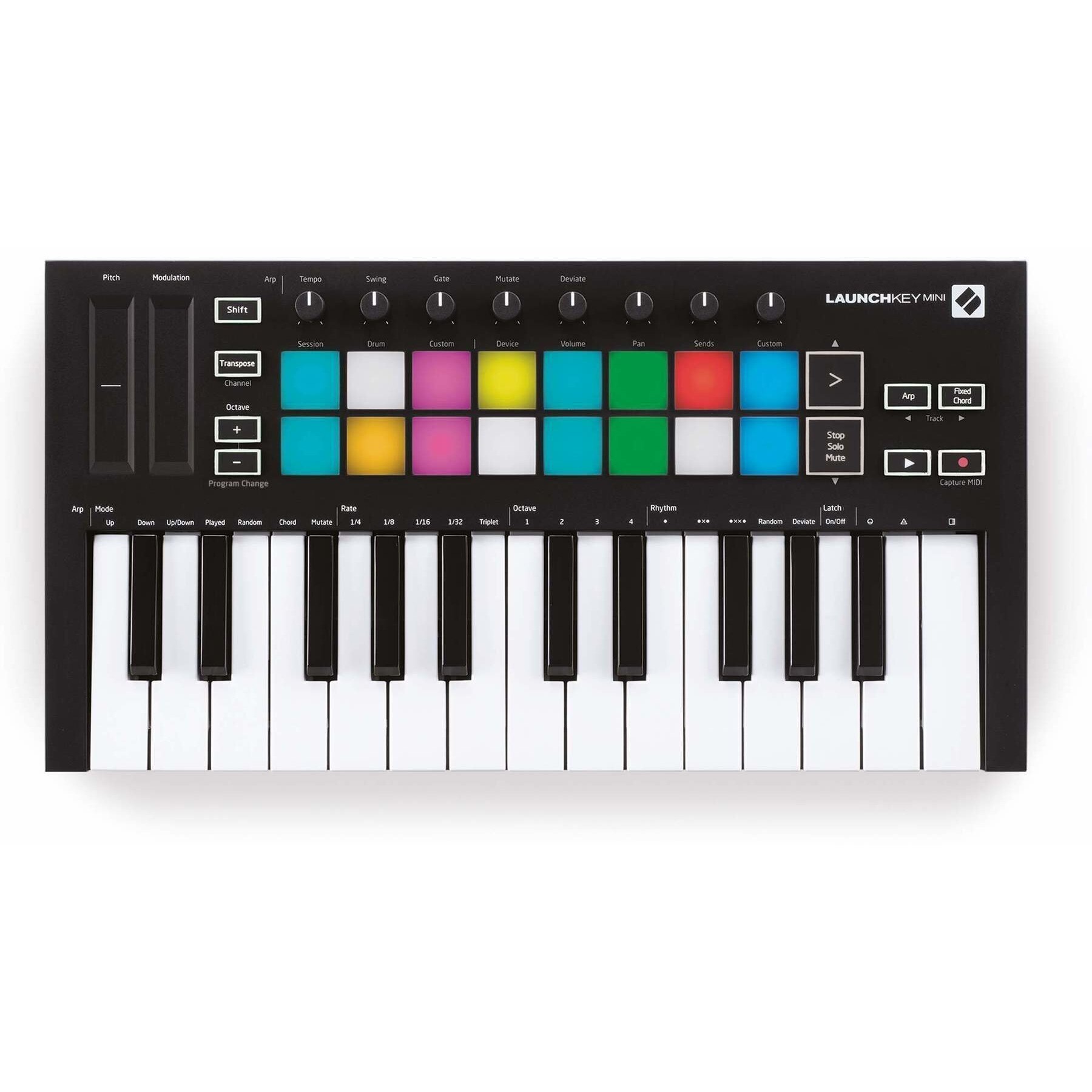 Clapa midi, Novation, Launchkey Mini MK3, 25 clape, 16 pad-uri - eMAG.ro