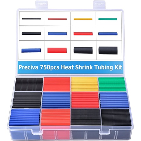 Set 750 bucati tuburi termocontractabile, PVC, Raport 2:1, Multicolor ...