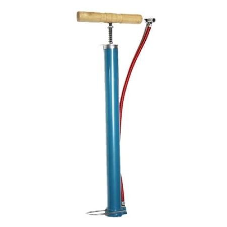 Pompa de aer auto manuala, cu maner de lemn, albastru - eMAG.ro