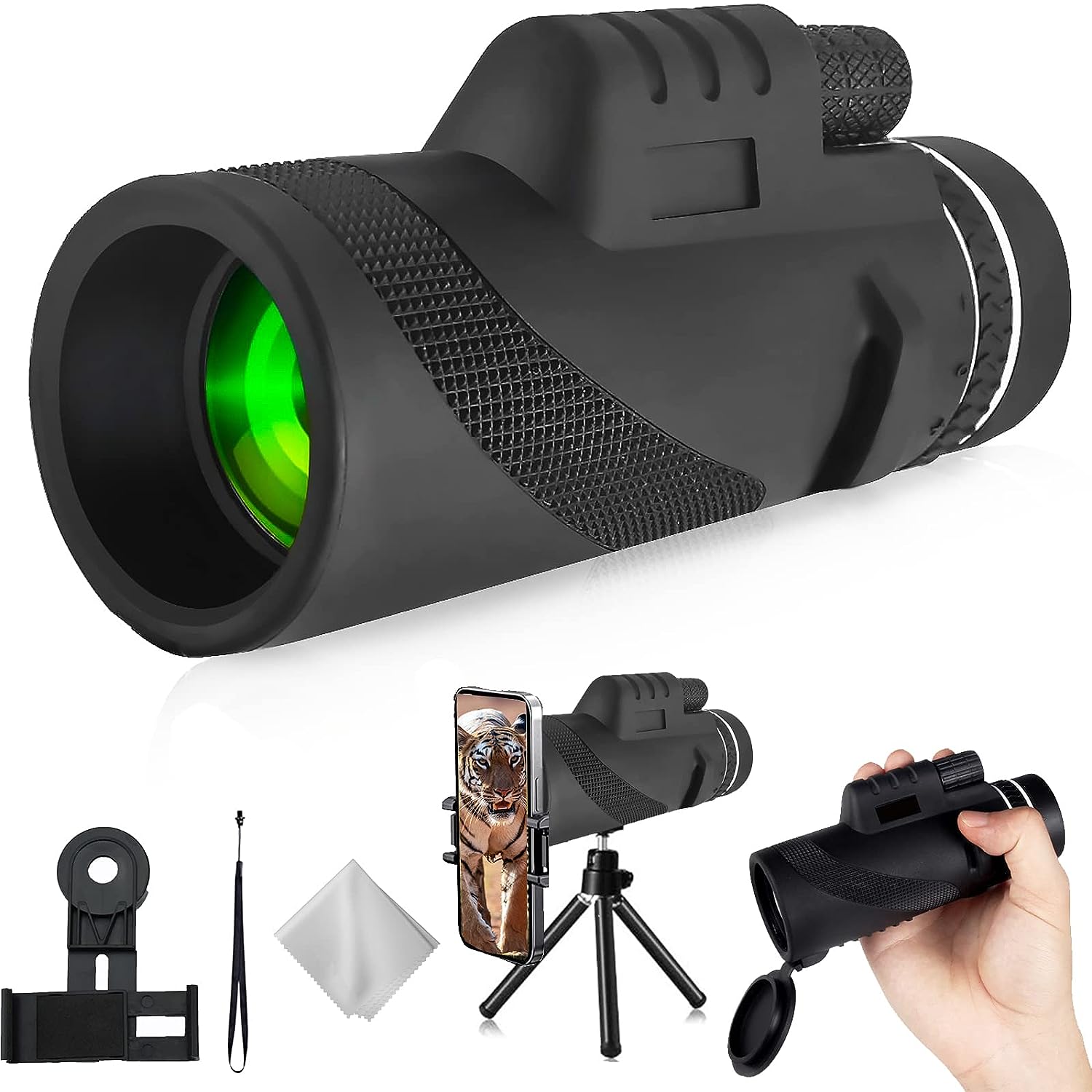Telescop profesional HD 80x100 JENUOS® Dual Focus cu Suport pentru ...