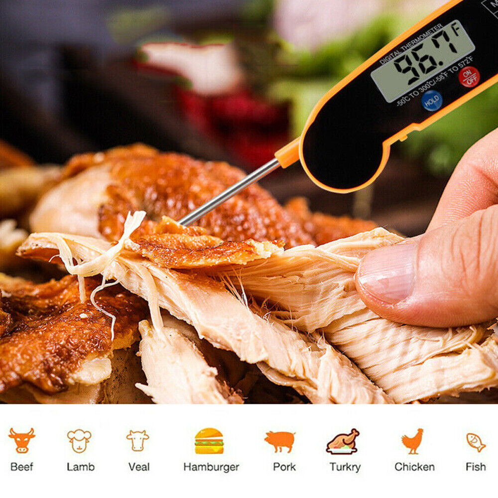 Termometru alimentar digital, NAXSIR, Pentru carne, lichid, Sonda Inox ...