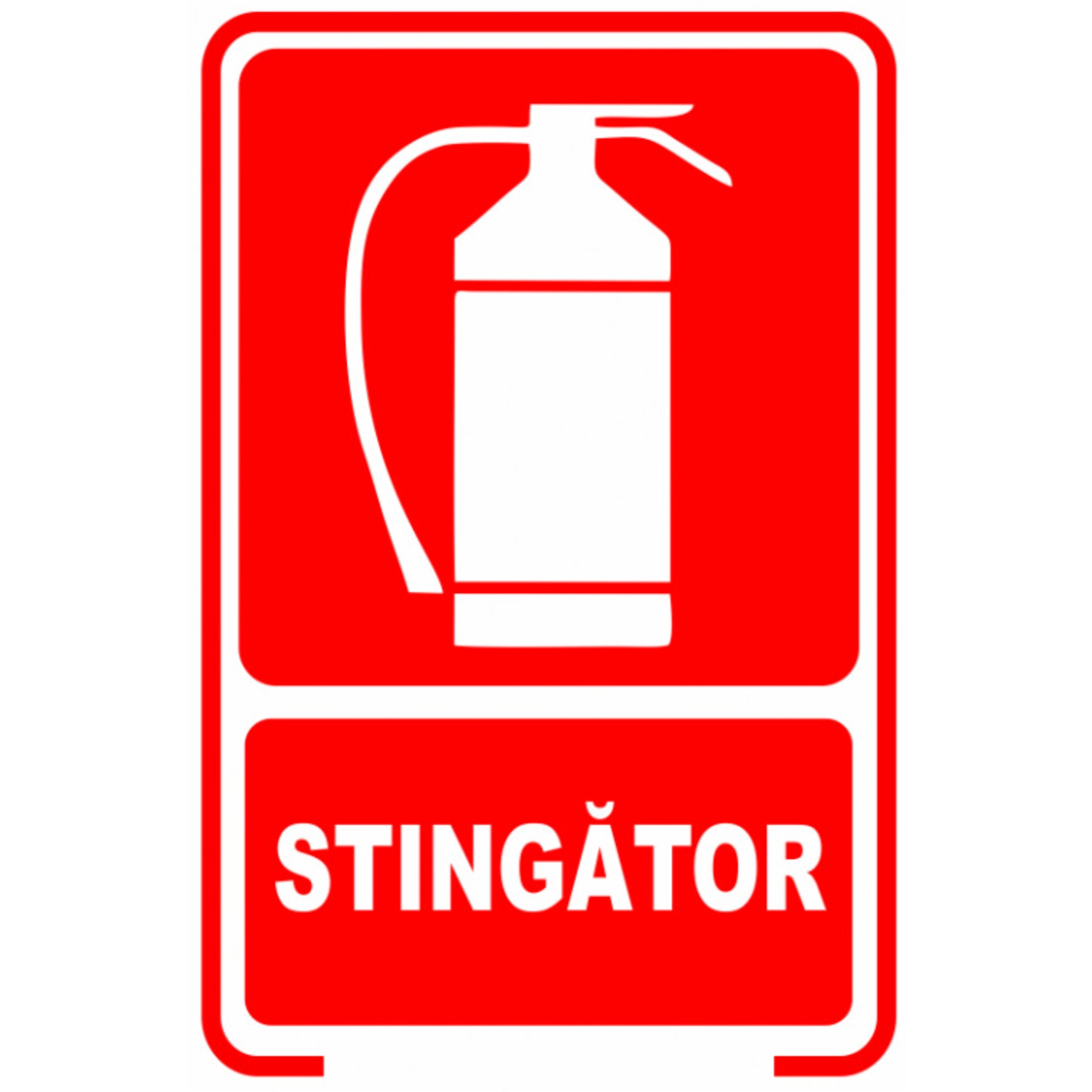 Semn indicator, stingator, Autocolant, rosu, 15x20cm - eMAG.ro