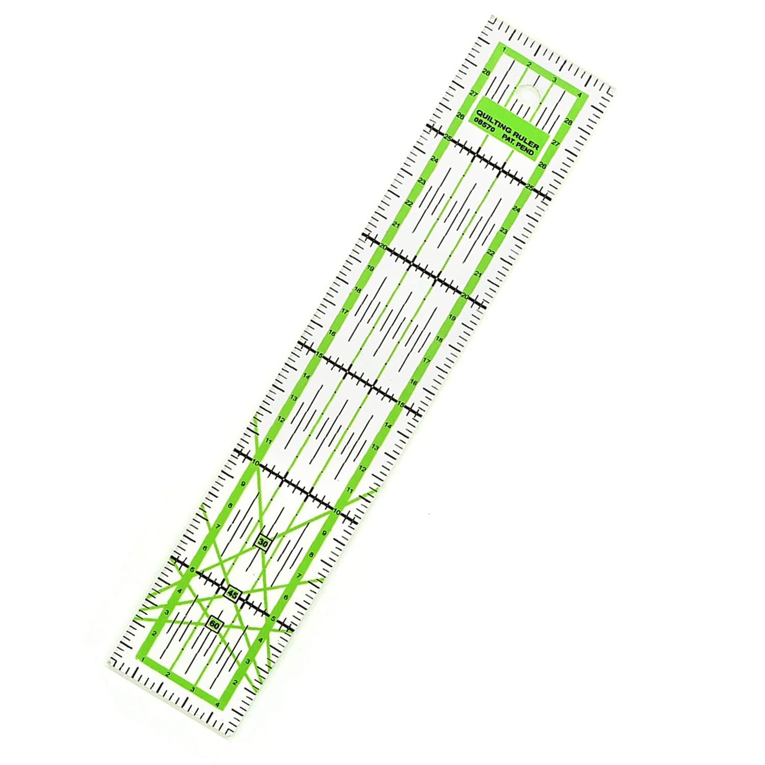 Rigla de masurat, Acril, 30x5 cm, Verde - eMAG.ro