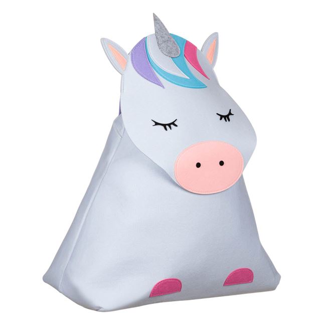 Cos de Rufe pentru Copii din Pasla Unicorn, Alb, 52x26x65cm - eMAG.ro