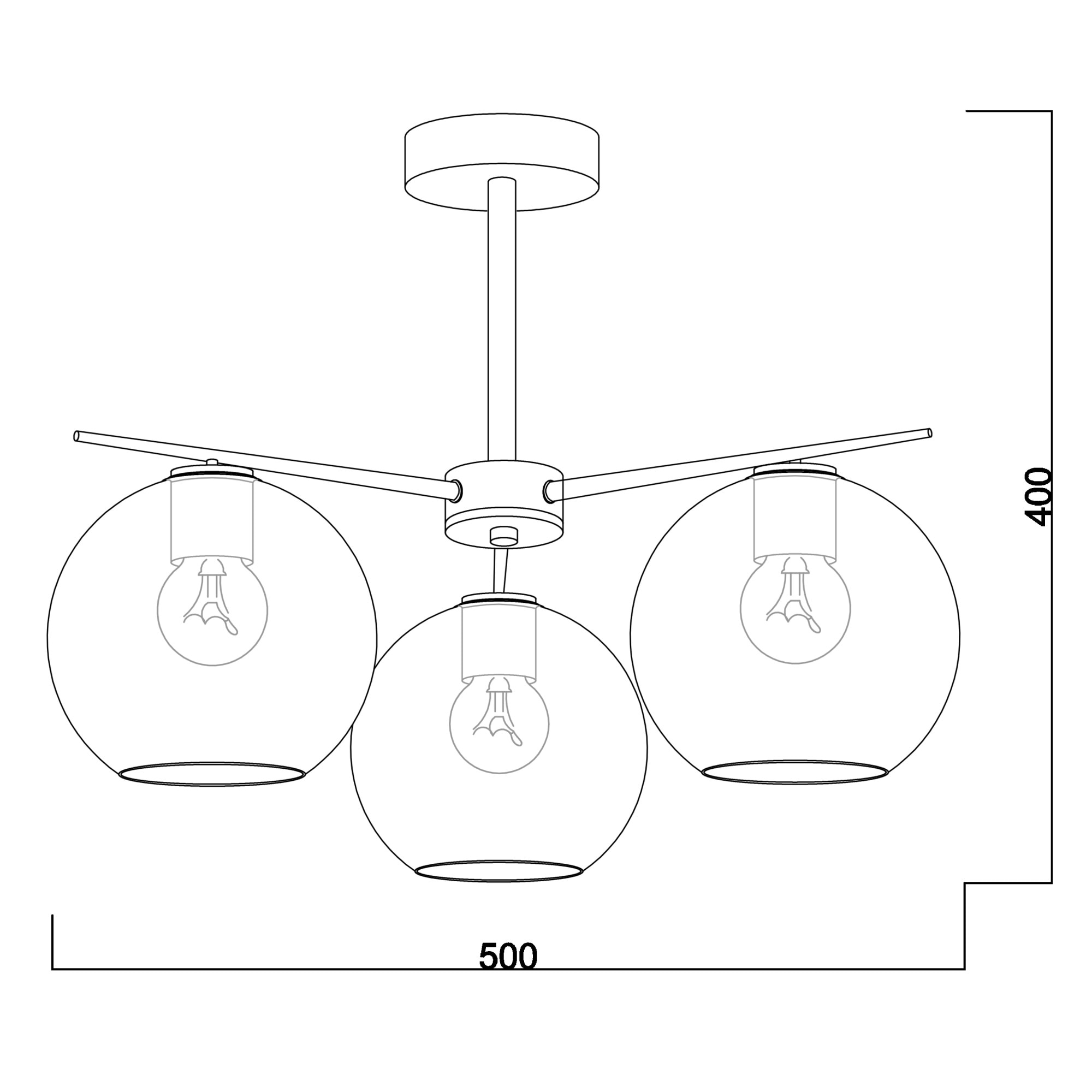Candelabru NOVA cu 3 brate, Agora Lightning, Otel, Auriu, 40 cm - eMAG.ro