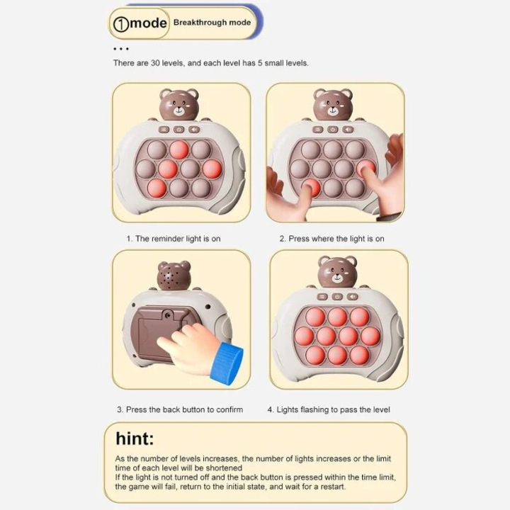 Joc interactiv Pop it Consola Quick Push Hello Kitty - eMAG.ro