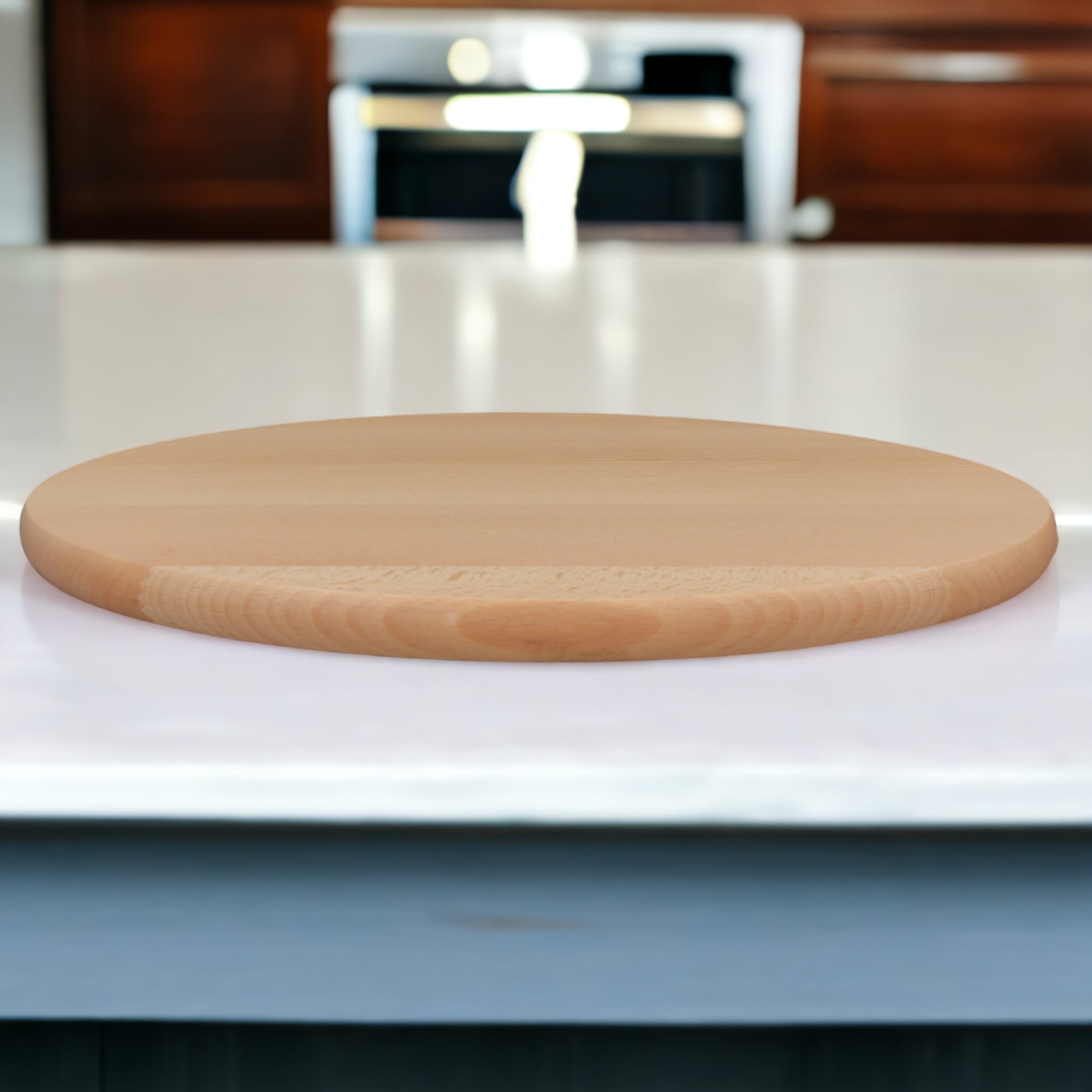 Platou rotund Rotativ, Lemn, 40 cm - eMAG.ro