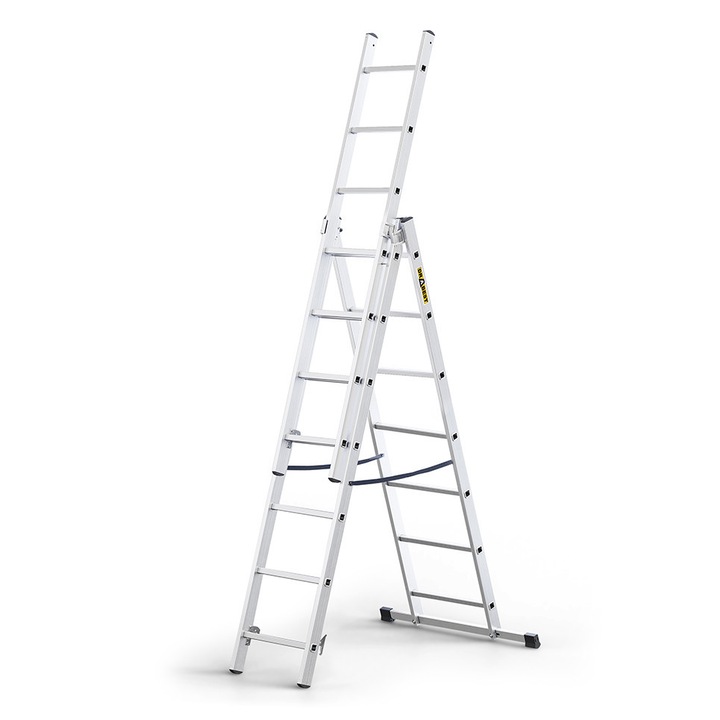 Scara de uz casnic, Drabest, Aluminiu, 3x7 trepte, 150 kg, 3.98 m - eMAG.ro