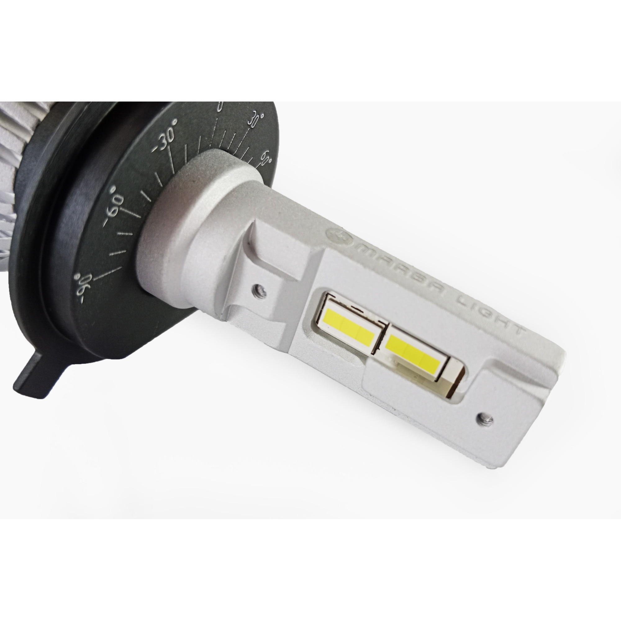 Set 2 becuri LED H4, Marba Light, 9-48V, 25/25W, 5600lm, IP68, 6000K ...