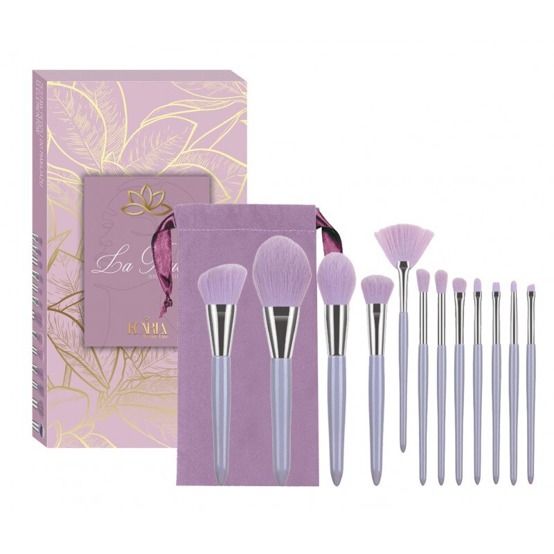 Set de pensule Luxury DIGIMAT® pentru machiaj, par natural, cu ambalaj ...