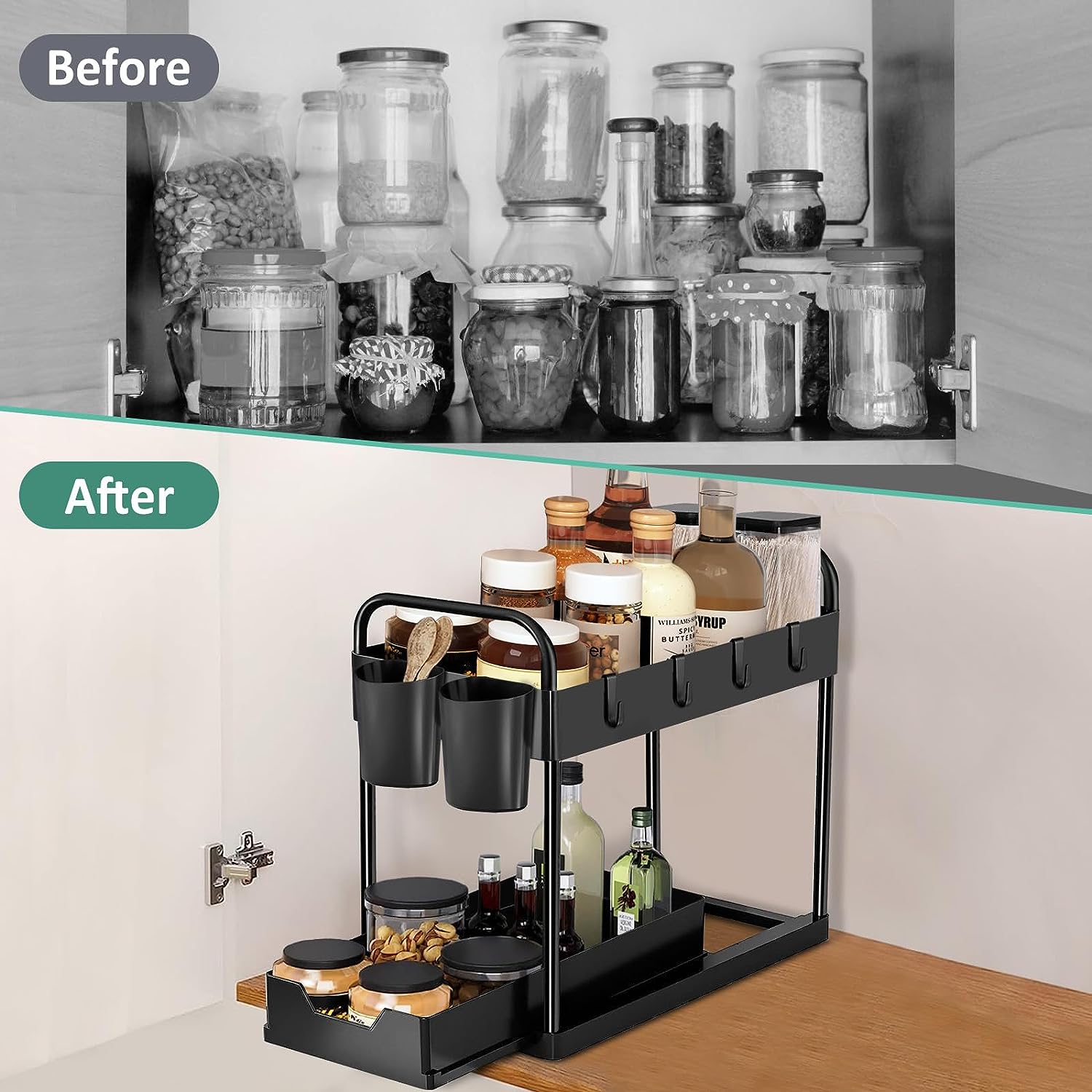 Raft multifunctional, 4 carlige, 2 cupe, MunDeir®, Negru - eMAG.ro