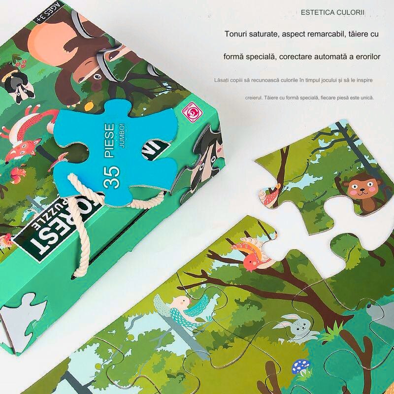Puzzle pentru Copii, cu Animale, Jumbo Floor, 35 de piese, Educativ ...
