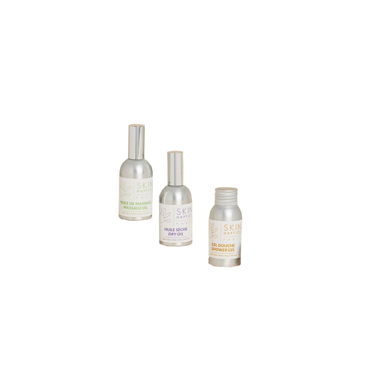 Set de 3 recipiente, Cosmetice pentru Calatorii, Skinhaptics - eMAG.ro