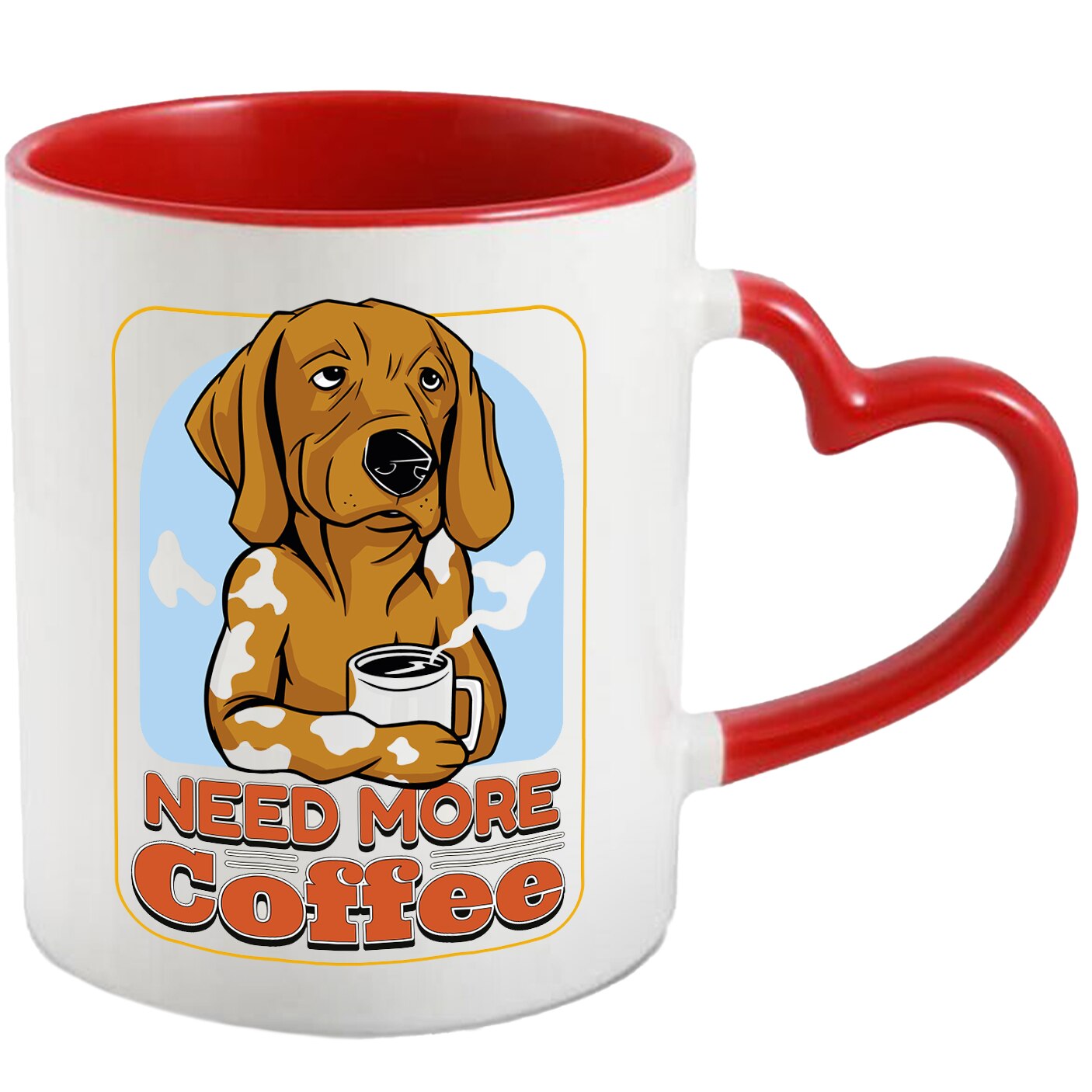 Cana Cu Caine Suparat Si O Cana De Cafea, Text In Engleza Need More ...