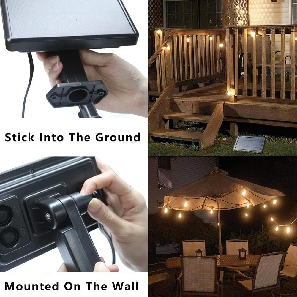Ghirlanda luminoasa LED cu panou solar, de 15 m, impermeabila IP65, cu ...