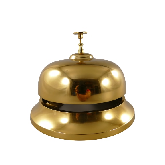 Clopotel sonerie pentru receptie hotel din alama, D 20 x 14cm - eMAG.ro