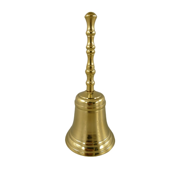 Clopot de masa din alama neteda, H 15cm - eMAG.ro