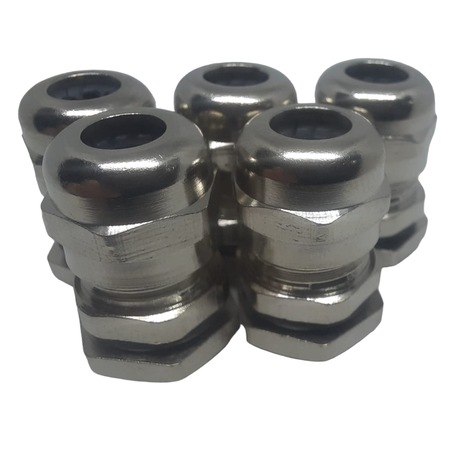 Set 5 presetupe metalice nichelate PG7 IP68 diametru 3-6.5mm - eMAG.ro