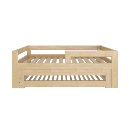 Pat extensibil simetric, Need Sleep, Lemn, 160 x 80/140 x 70 cm, Maro ...