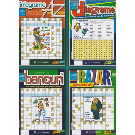 Pachet integrame de la A la Z, jocuri diagrame, integrame cu bancuri ...