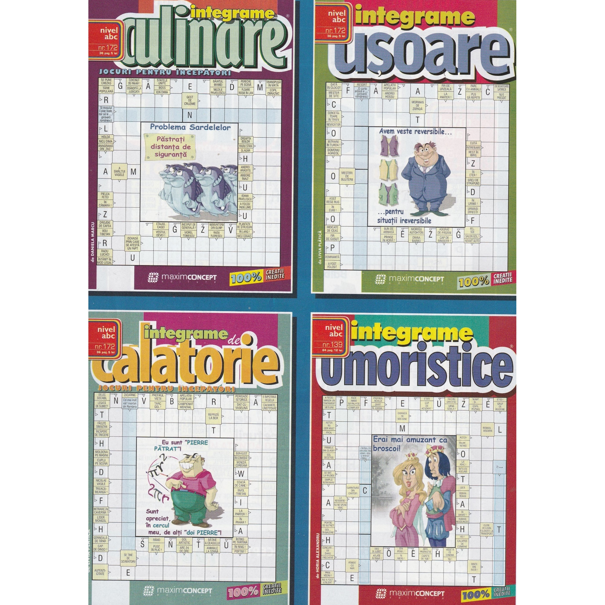 Pachet de integrame culinare, integrame usoare, integrame de calatorie ...