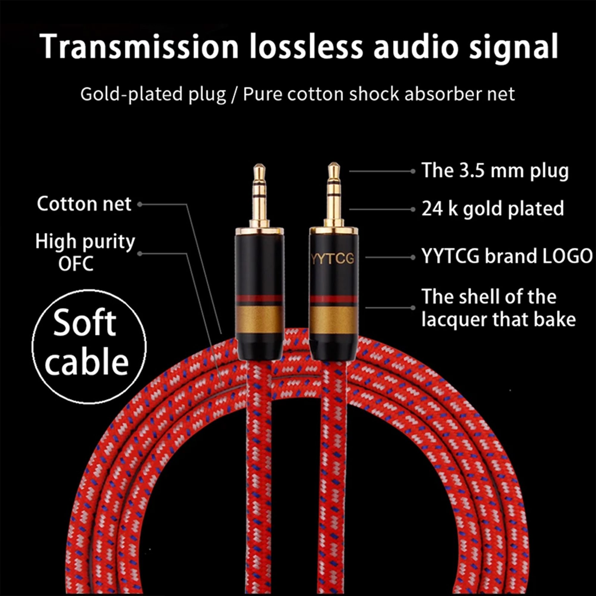 Cablu audio YYTCG pentru casti, boxe, masina, Jack 3.5mm la Jack 2.5mm ...