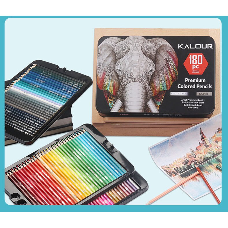 Set profesional de creioane colorate pentru desen si schite VITTALIST ...