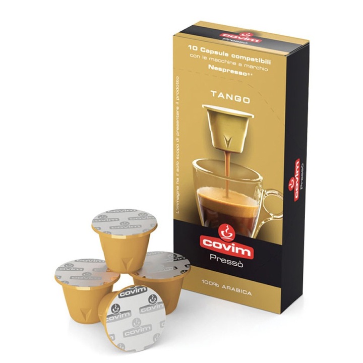 Кафе капсули Covim Presso Tango 100 арабика за система Nespresso 4