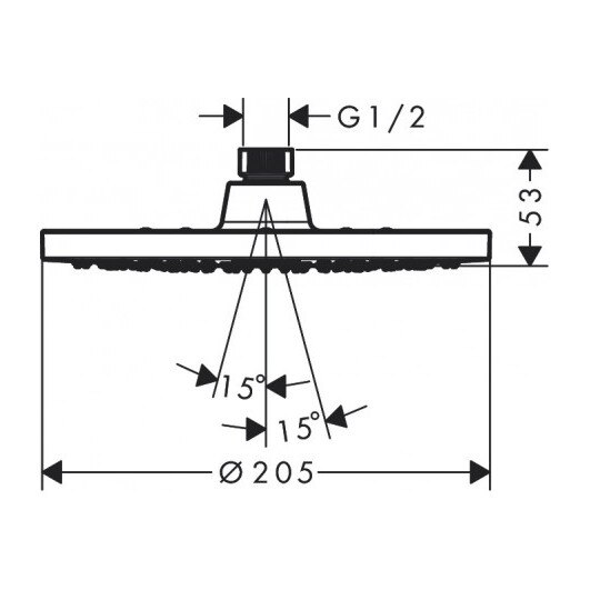 Шапка за душ, Hansgrohe Vernis Blend 200, с 1 струя, хром - eMAG.bg