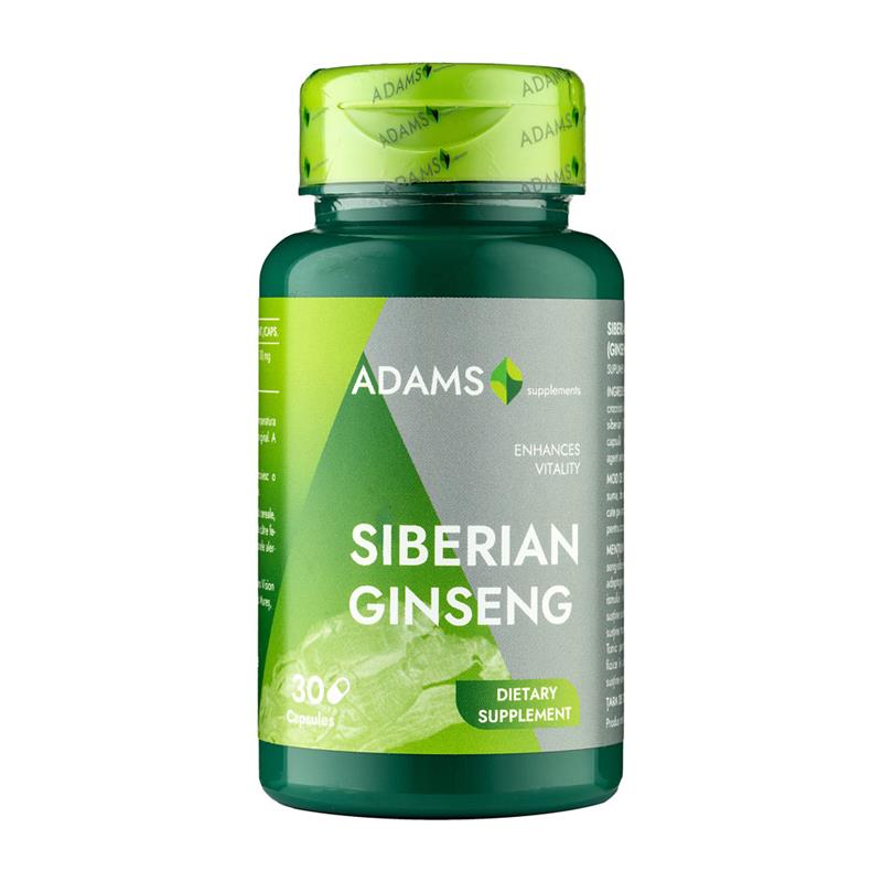Ginseng Siberian 1000 miligrame 30 capsule Adams Vision - eMAG.ro