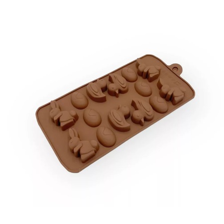 Forma bomboane de ciocolata, Silicon, Paste, 17,5 x 10 cm, Maro - eMAG.ro